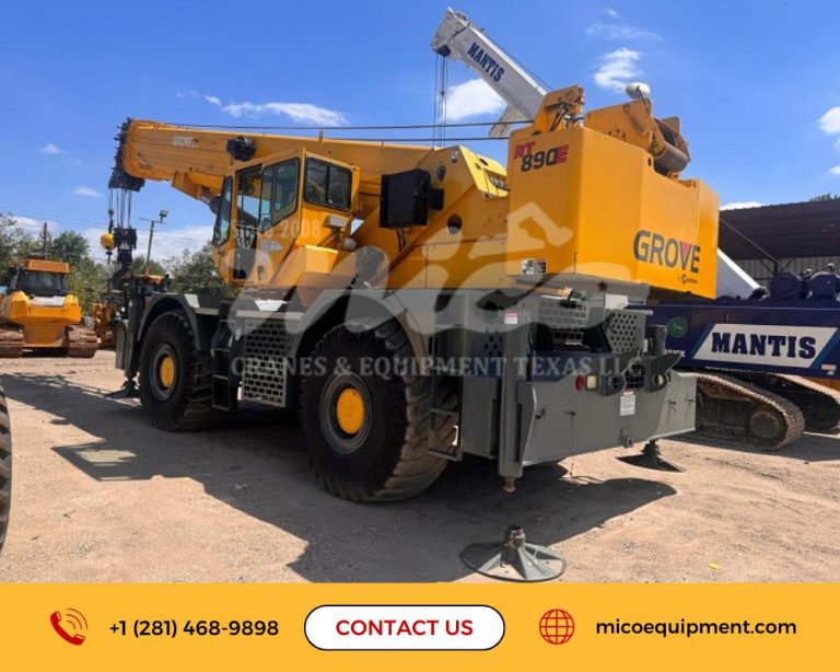 Used 2007 Grove RT890E Rough Terrain Crane for Sale in Houston Texas