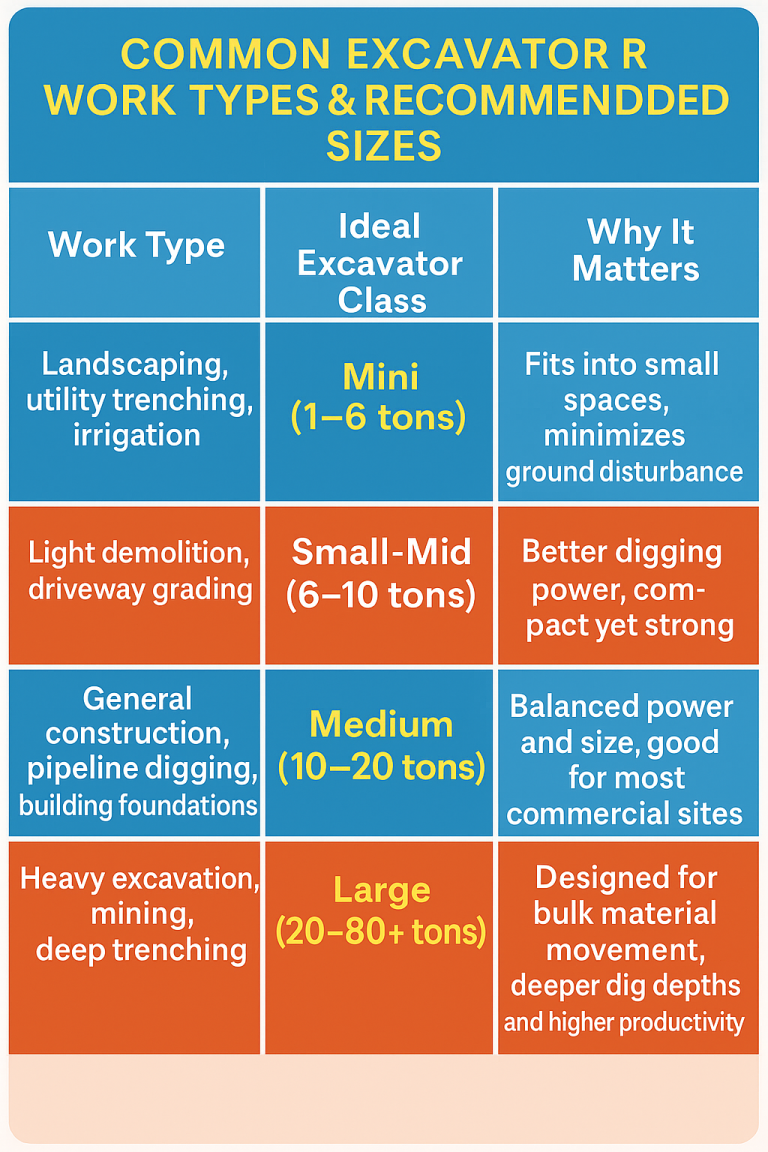How to Select the Ideal Track Excavator Size - Machinery Asia, your ...