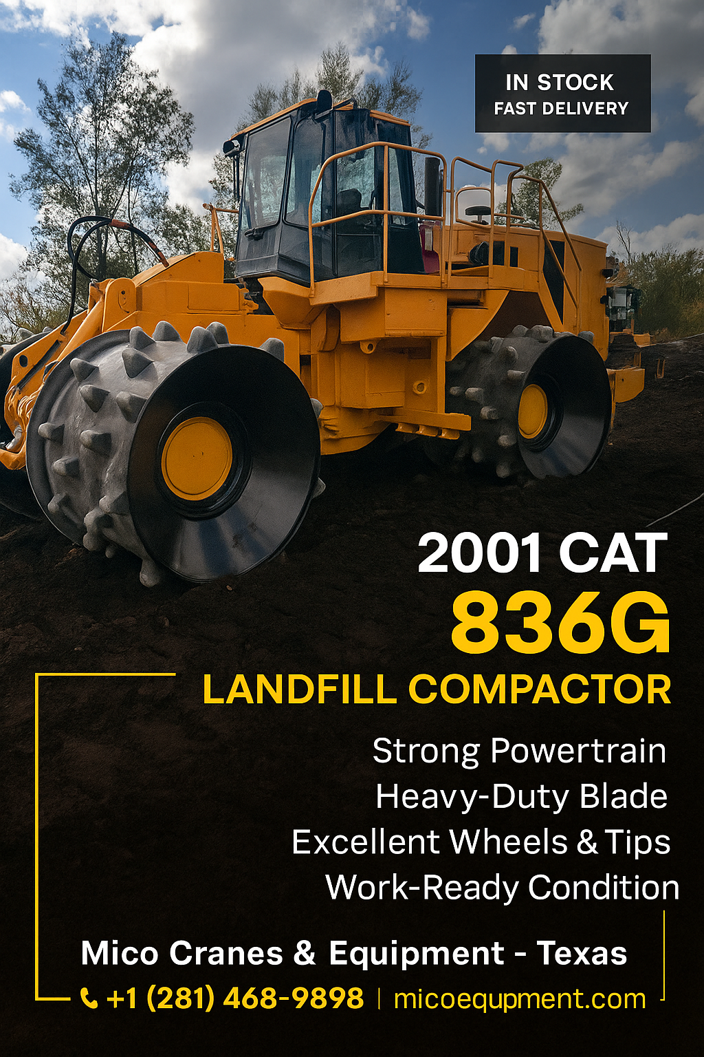 2001 Caterpillar 836G Landfill Compactor for Sale - Used Equipment