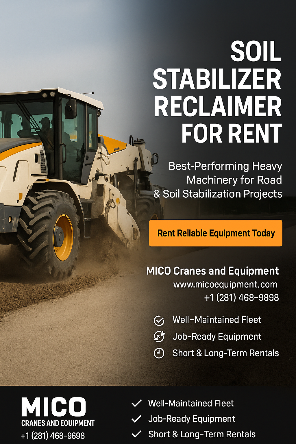 Soil Stabilizer / Reclaimer for Rent
